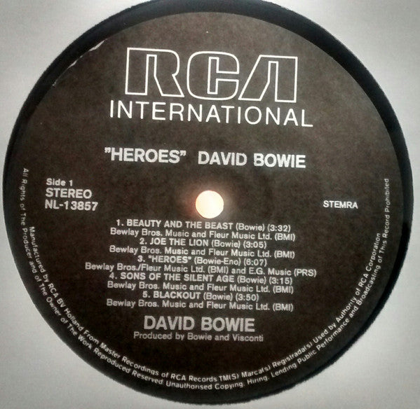David Bowie - Heroes — Dear Vinyl