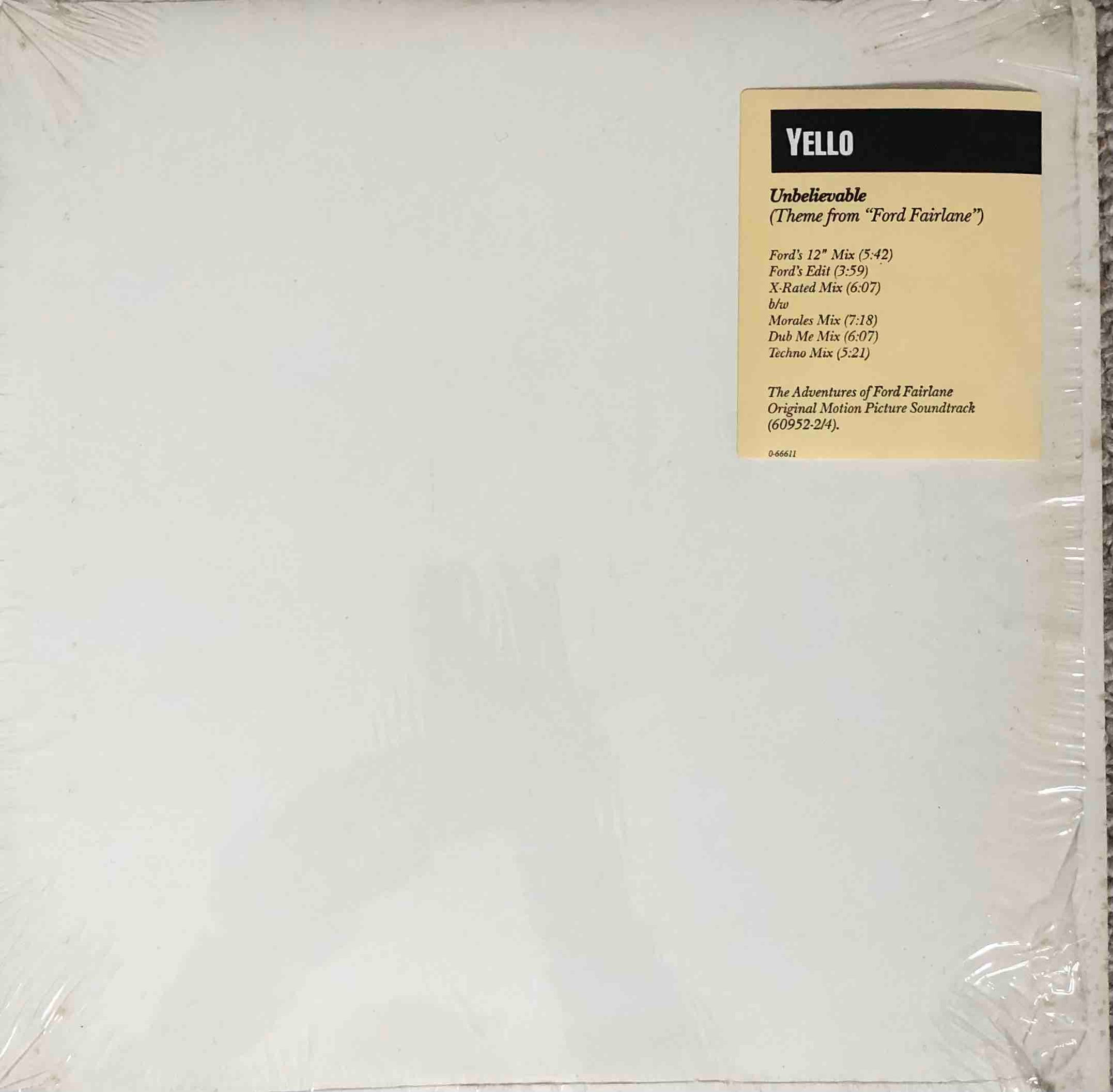 Yello - Unbelievable (12inch) — Dear Vinyl